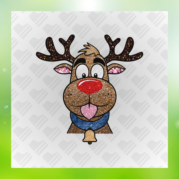 Glitter Rudolph Transfer – One Heart Apparel