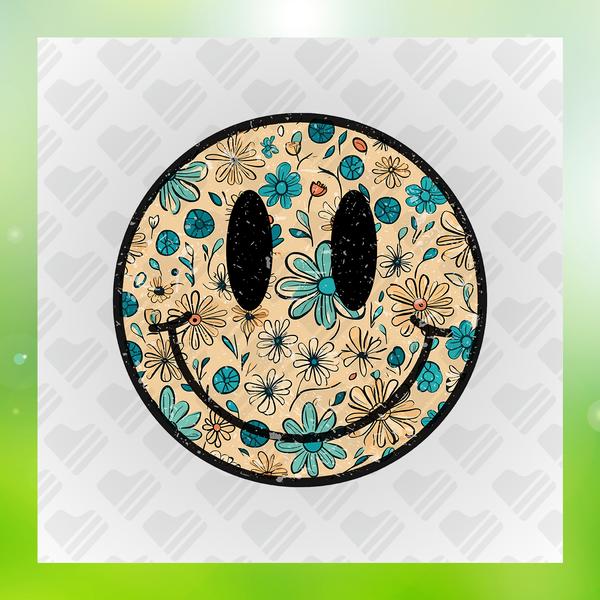 Boho Floral Emoji Transfer – One Heart Apparel