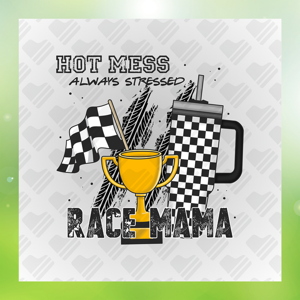 Hot Mess Race Mama Transfer – One Heart Apparel