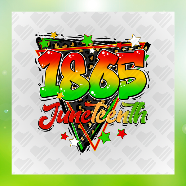 Juneteenth 1865 Juneteenth Stars Transfer – One Heart Apparel
