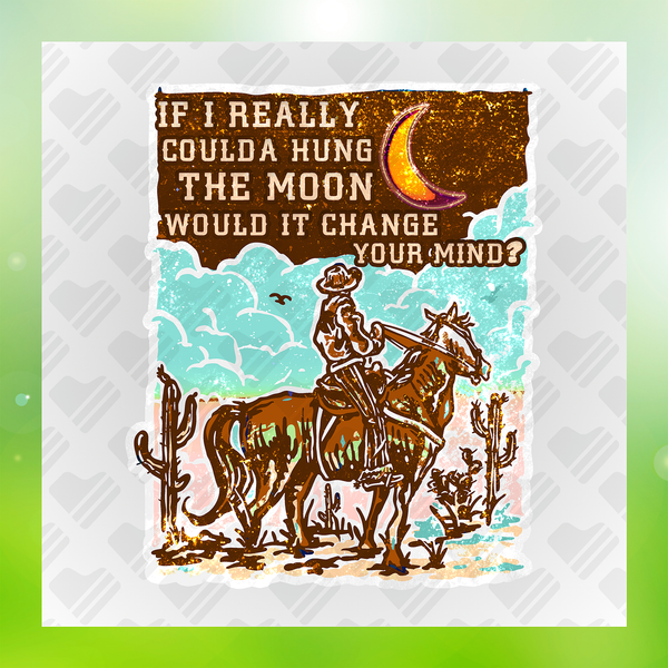 Cowman Cowboy Under The Moon Transfer – One Heart Apparel