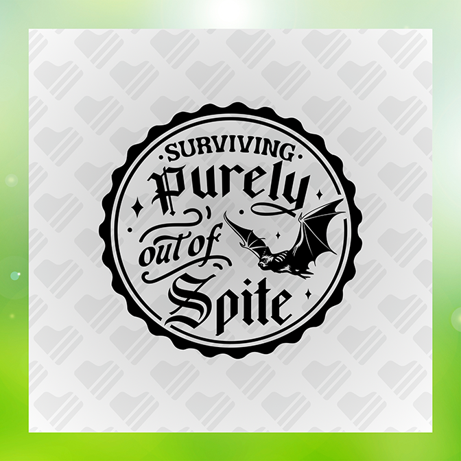 Surviving Purely Out of Spite v2 Sticker – One Heart Apparel