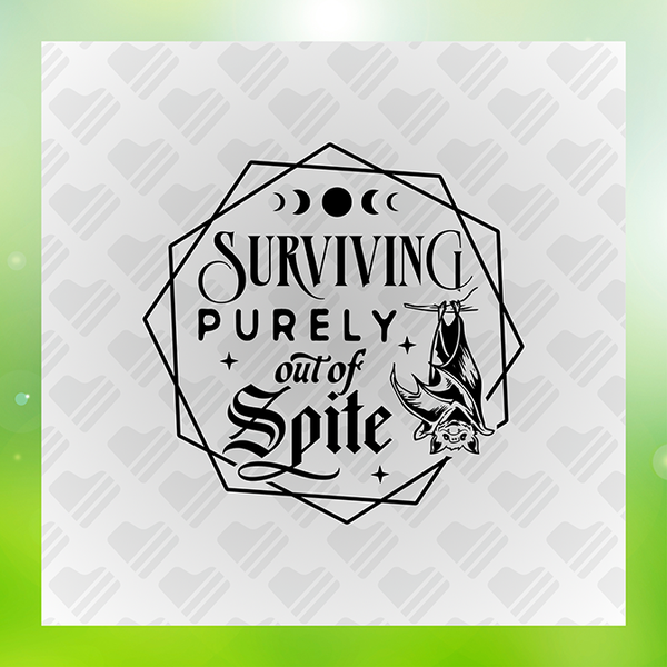 Surviving Purely Out of Spite v6 Sticker – One Heart Apparel