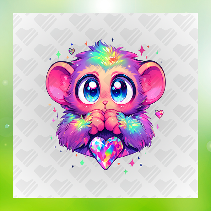 Cute Baby Monkey Sticker – One Heart Apparel