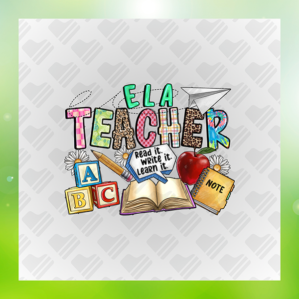 ELA Teacher Sticker – One Heart Apparel
