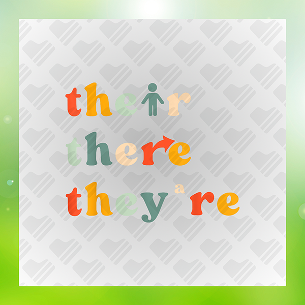 Their There They're Sticker – One Heart Apparel