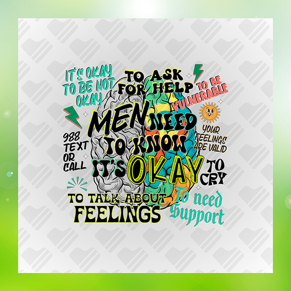 Men Need 2 Know It's Okay Sticker – One Heart Apparel