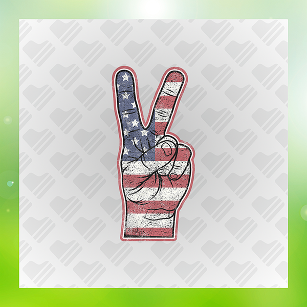 Okay Sign USA Flag Sticker – One Heart Apparel