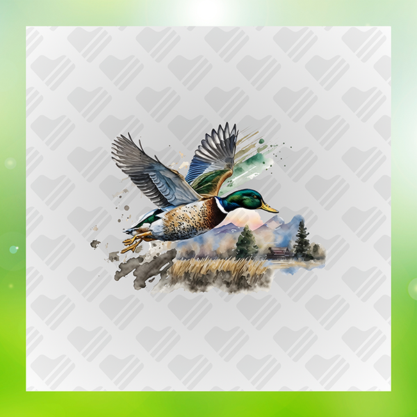 Flying Duck Sticker – One Heart Apparel