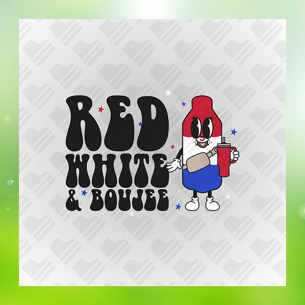 Red White & Boujee Sticker – One Heart Apparel