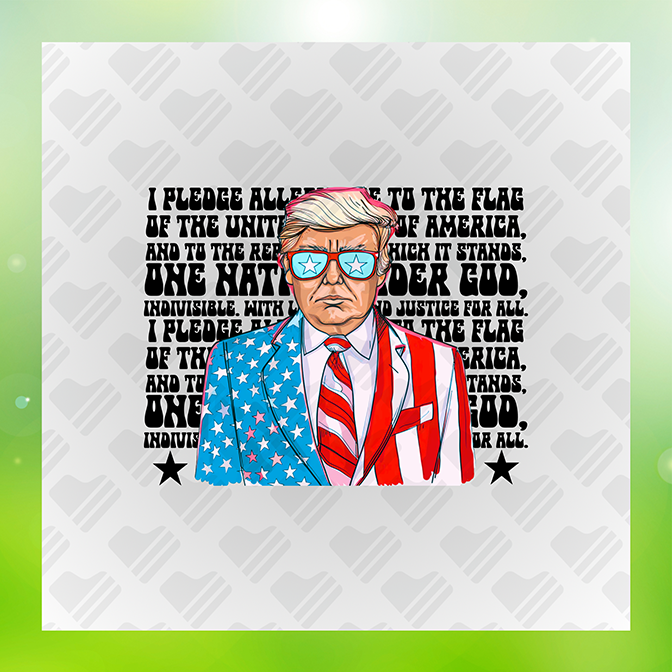 I Pledge Allegiance 2 The Flag Trump Sticker – One Heart Apparel