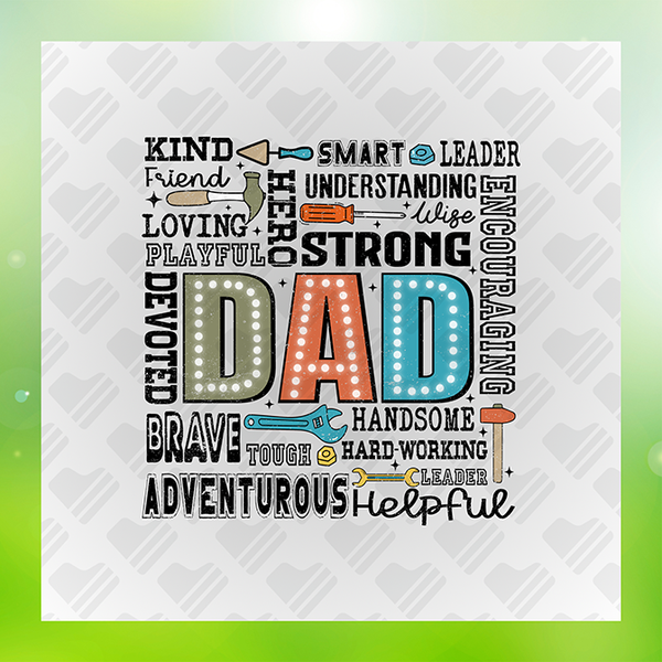 Strong Dad Dad Sticker – One Heart Apparel